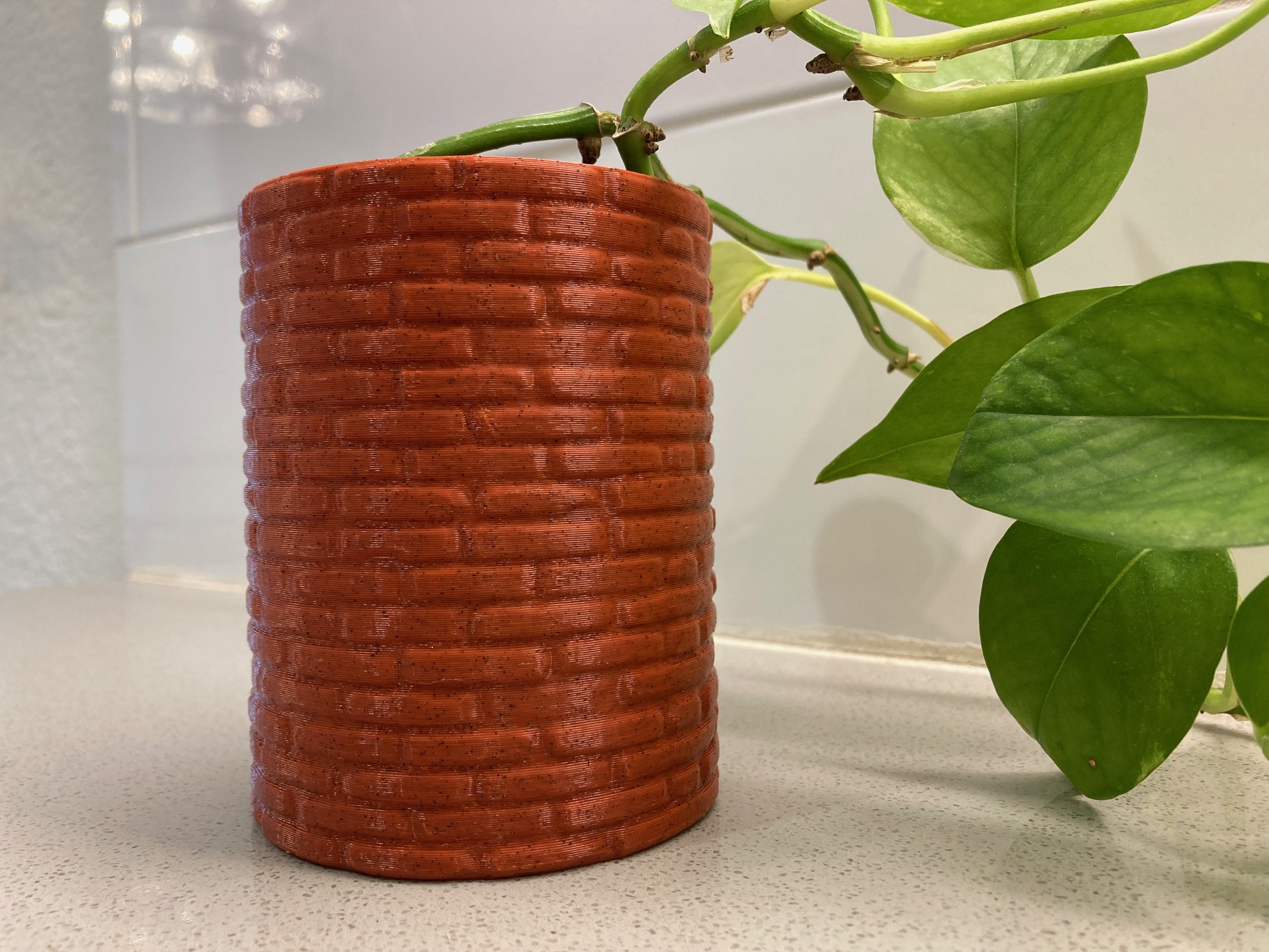 Brick Pattern Vase by StrandedOrg | Download free STL model ...