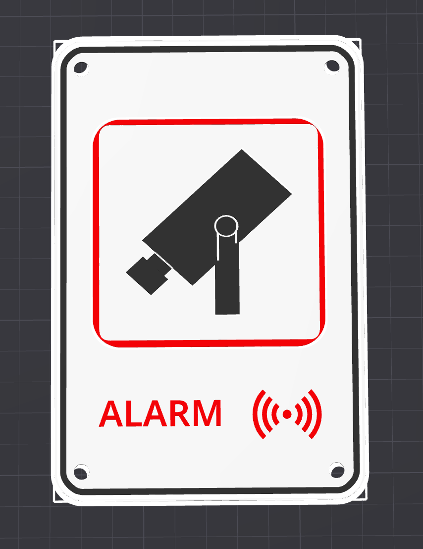 Video Camera + Alarm Sign by Ellos82 | Download free STL model ...