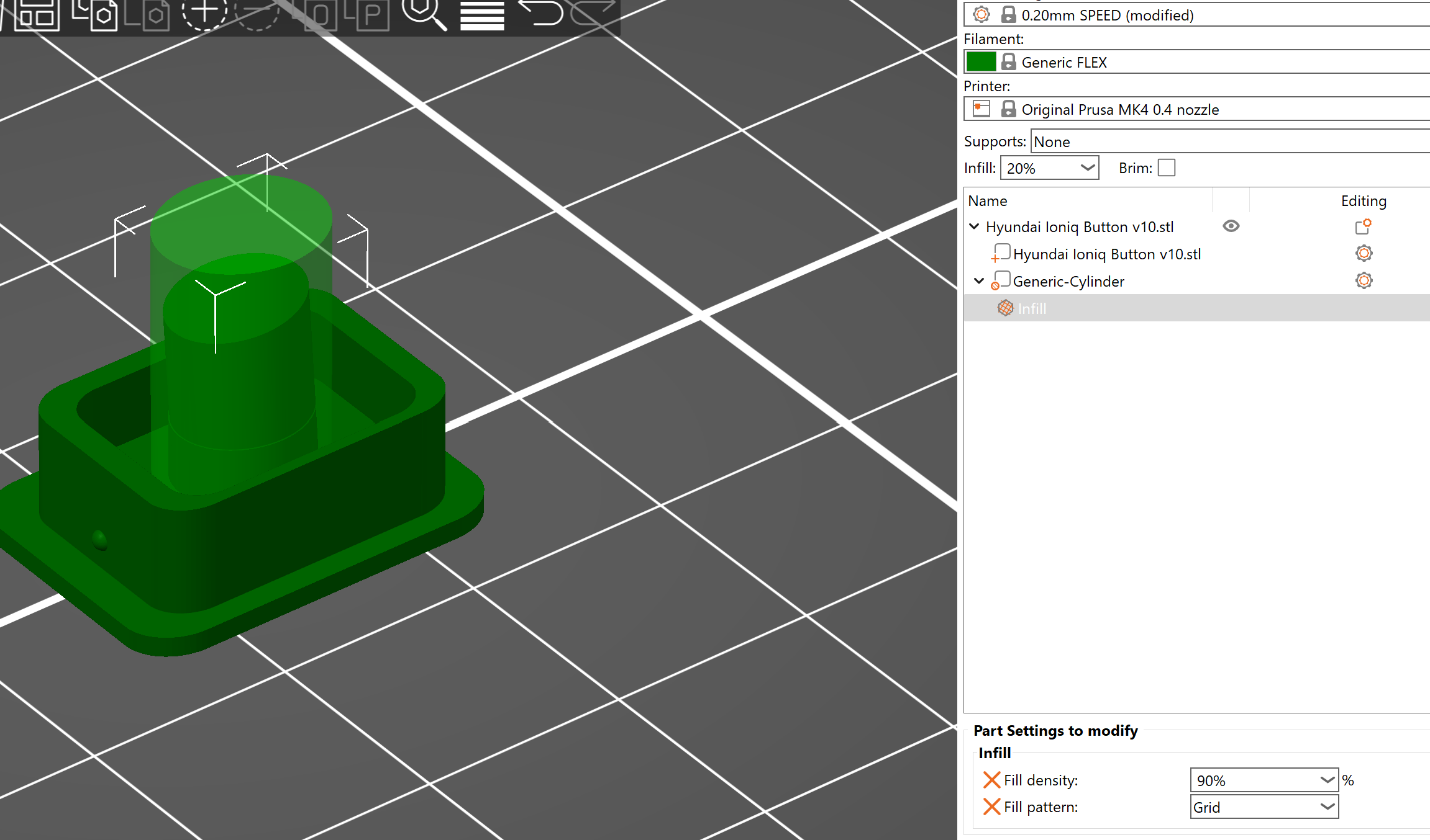 Hyundai Ioniq 2017-2022 Door Handle Button by grayin | Download free ...
