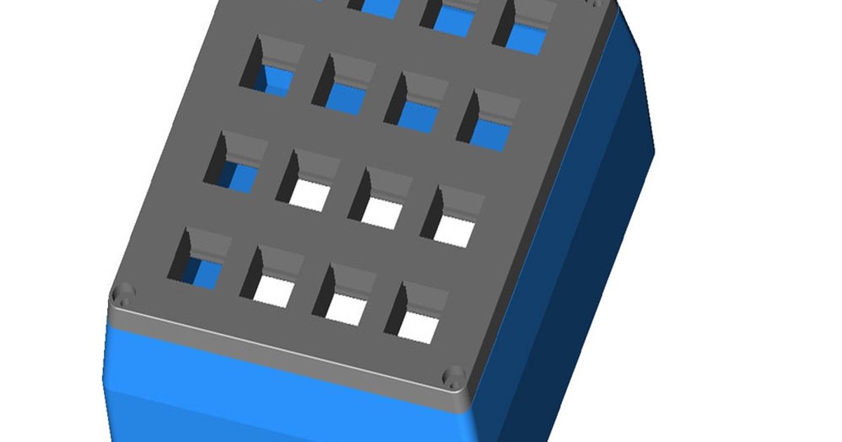 16 port Keystone Wall Mount Box (with STEP file) by MyStoopidStuff ...