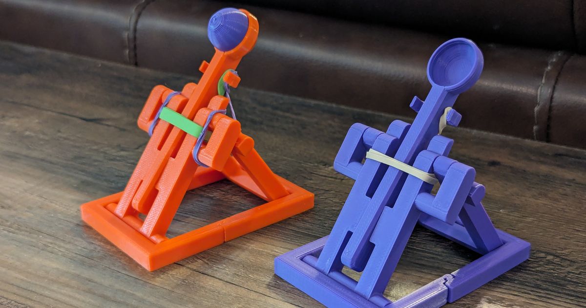 Print in Place "Pop-up" Catapult by Windrose | Download free STL model ...