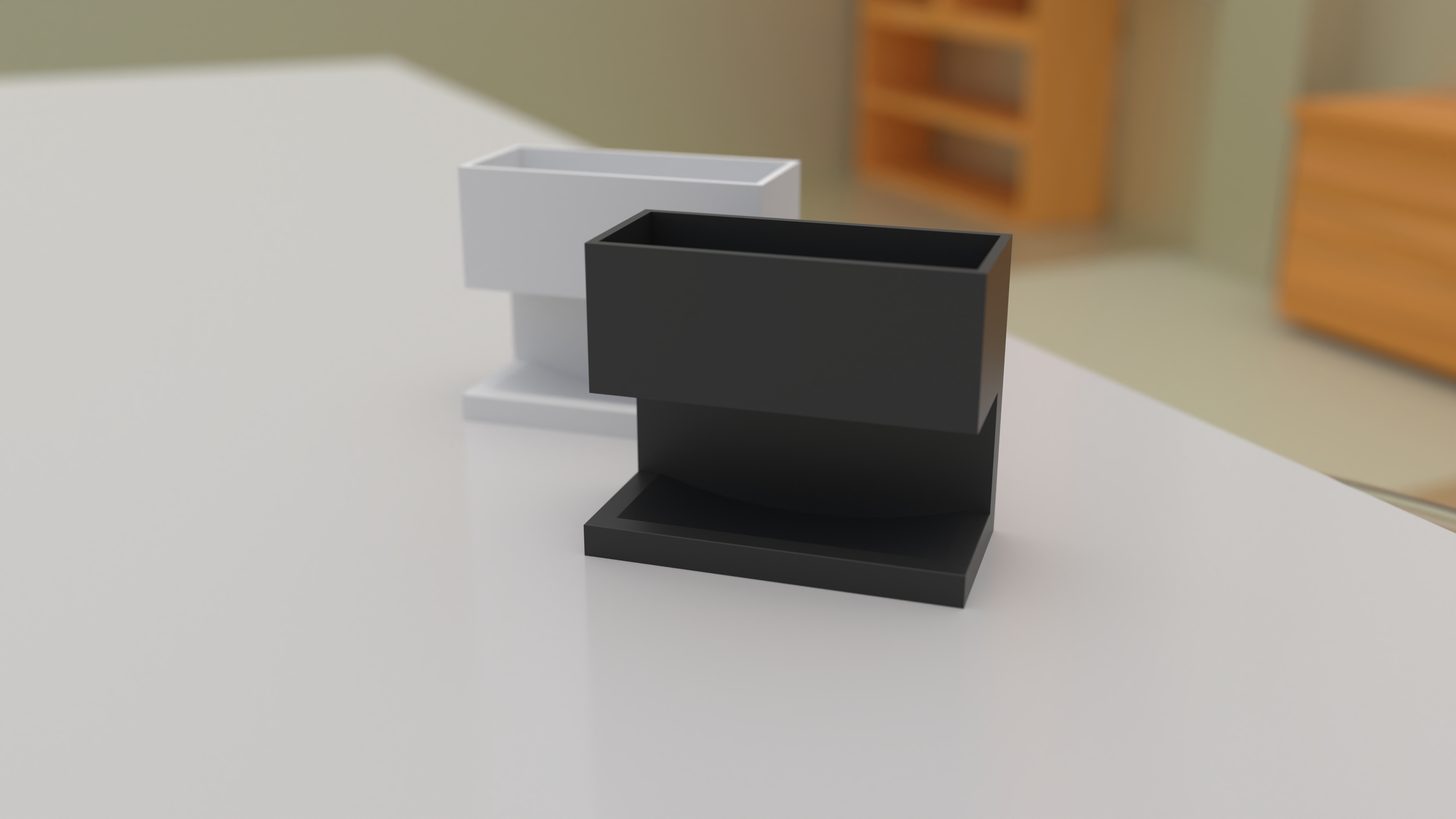 Modern Catch Tray with Planter by St___n | Download free STL model ...