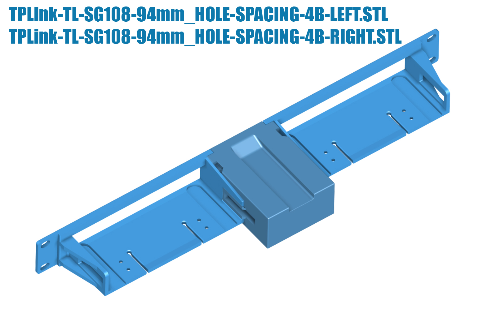 Modular 1U Relay Rack Mount for TP-Link TL-SG108 or Netgear GS308 8 ...