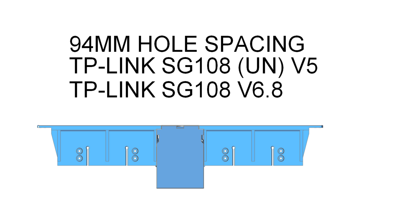 Modular 1U Relay Rack Mount for TP-Link TL-SG108 or Netgear GS308 8 ...
