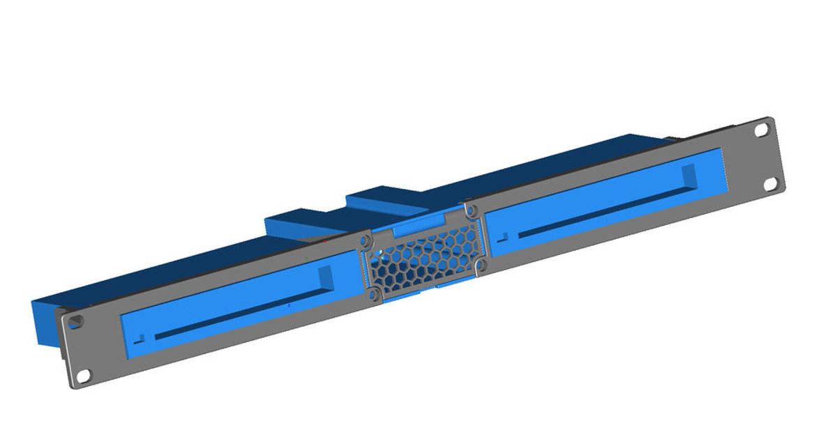 Modular 1U Relay Rack Mount for TP-Link TL-SG108 or Netgear GS308 8 ...