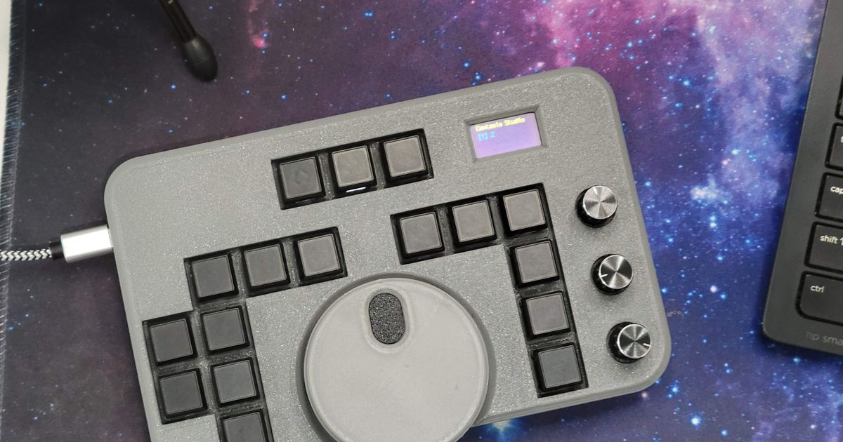 RP2040 Based Multi-Program Big Wheel Macro Pad by 828RM | Download free ...