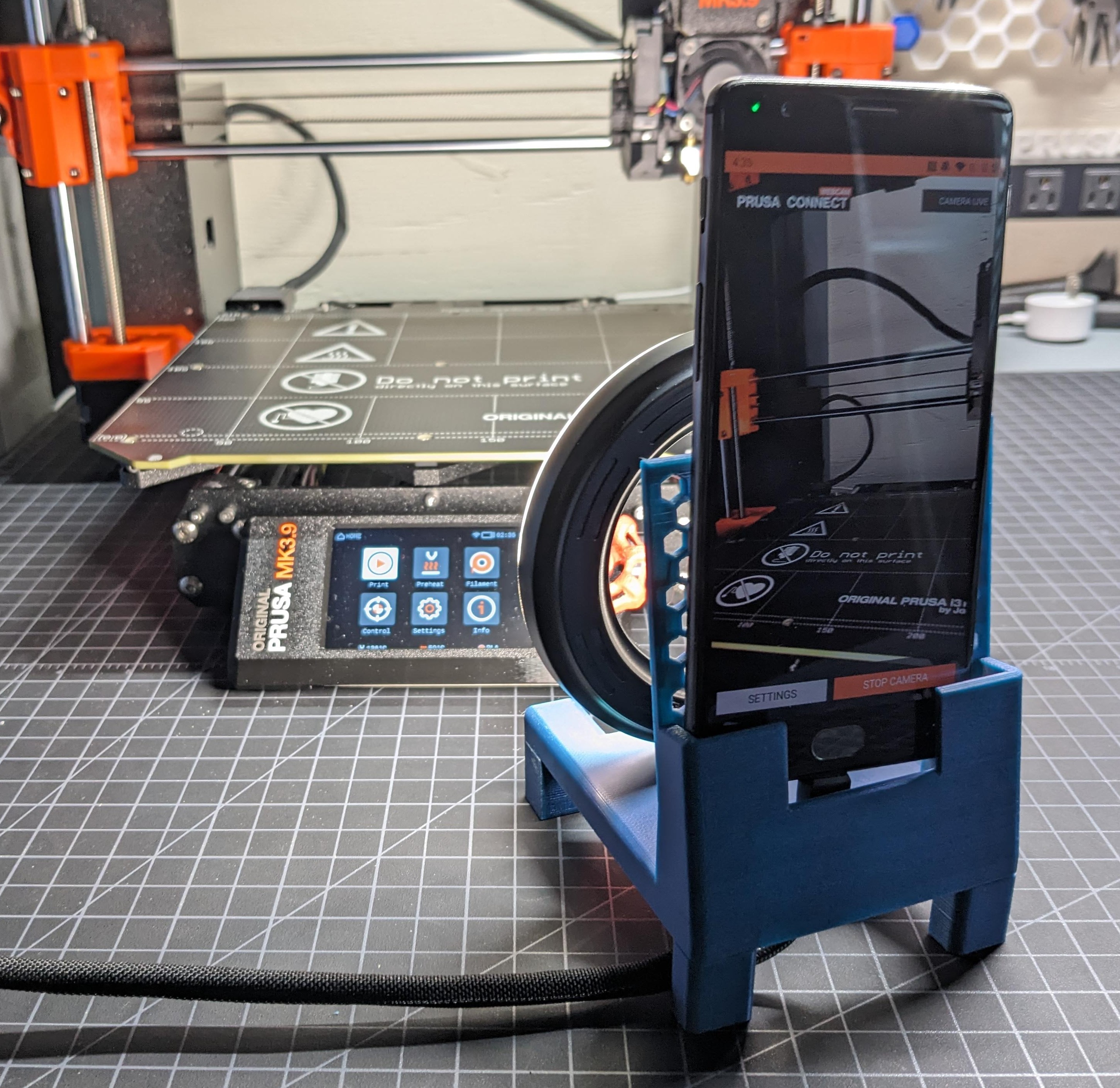 Phone & Light Stand for Prusa Connect / PrusaLink by JB | Download free ...