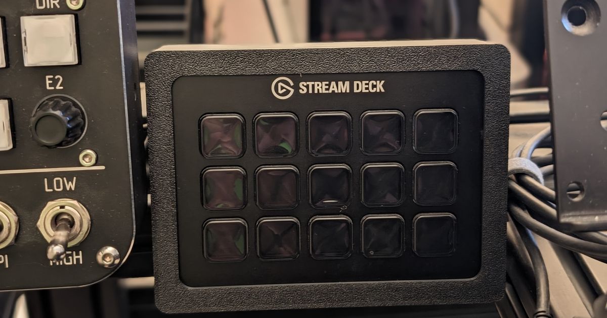 Stream Deck mk1 Sim Rig mount by r00k | Download free STL model ...