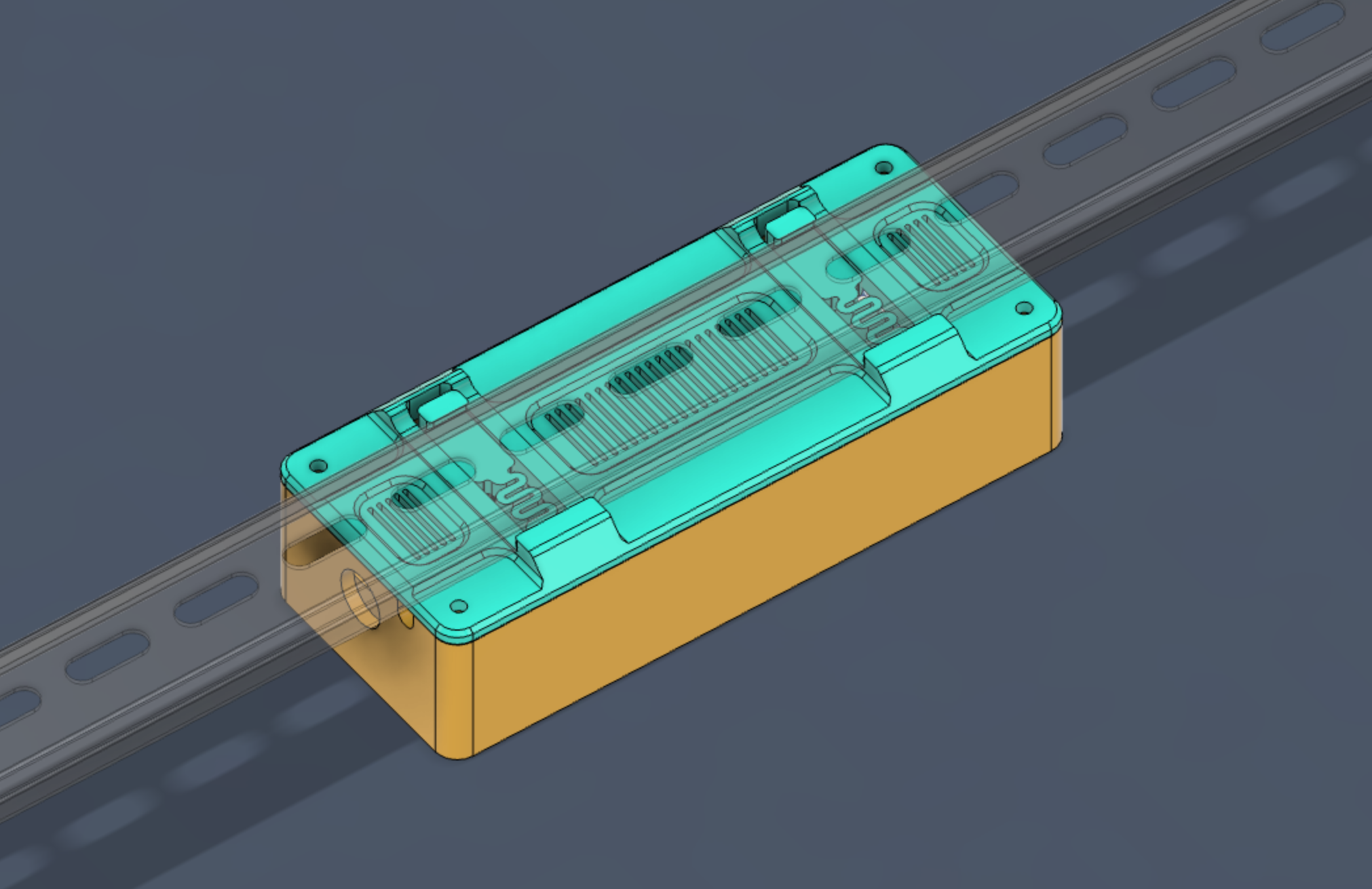 HC-SR04 Ultrasonic Sensor Case for DIN Rail by pixelwave | Download free STL model | Printables.com