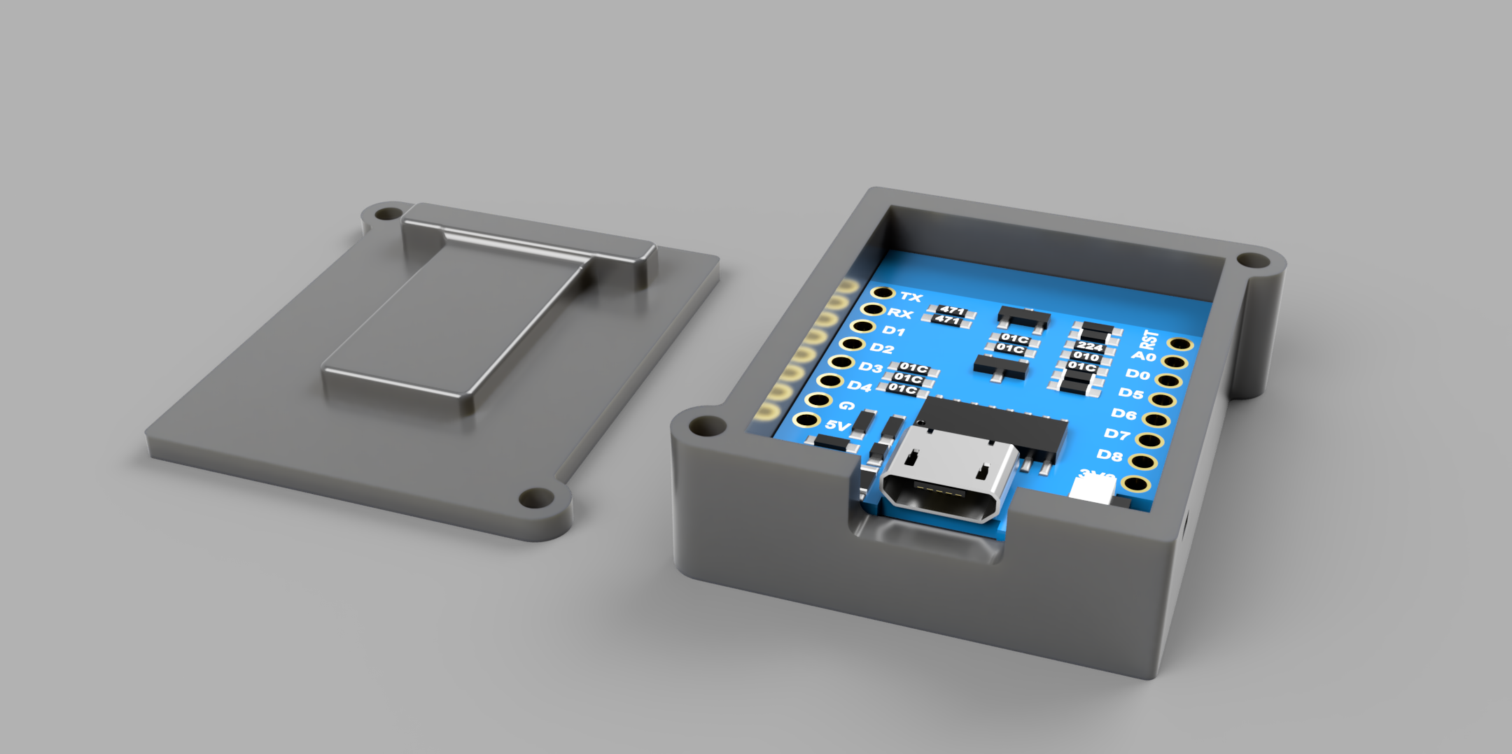 D1 Mini v4 USB C Case by Danuvius | Download free STL model ...