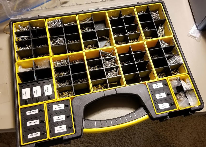 Stanley 014725R organizer - large 3 compartment bin with lids plus 4 ...