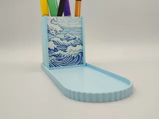Twisted Wave Pen Holder by F4F|Black | Download free STL model ...