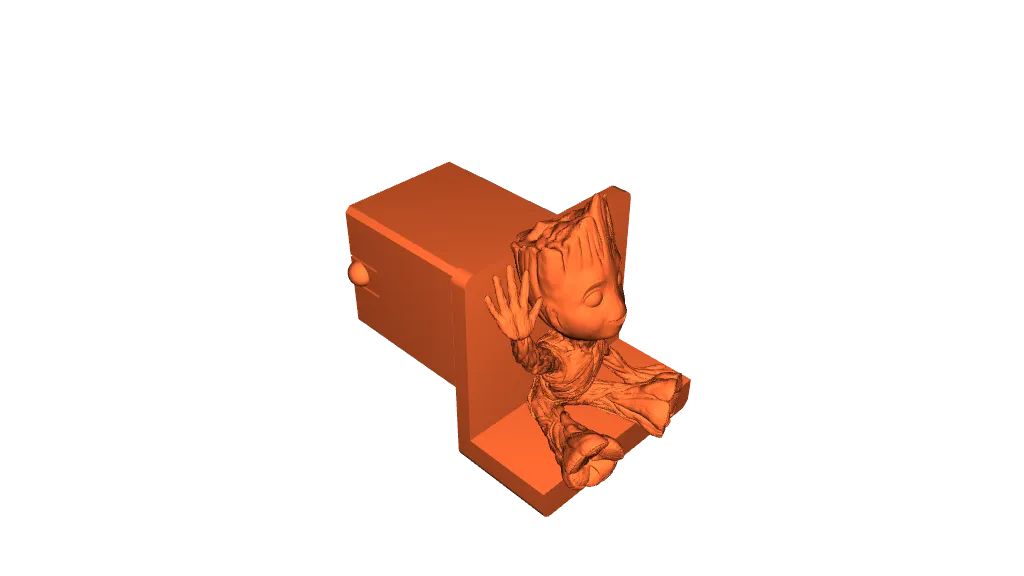 Hitch Receiver Cover Groot by JollyRogerX | Download free STL model ...