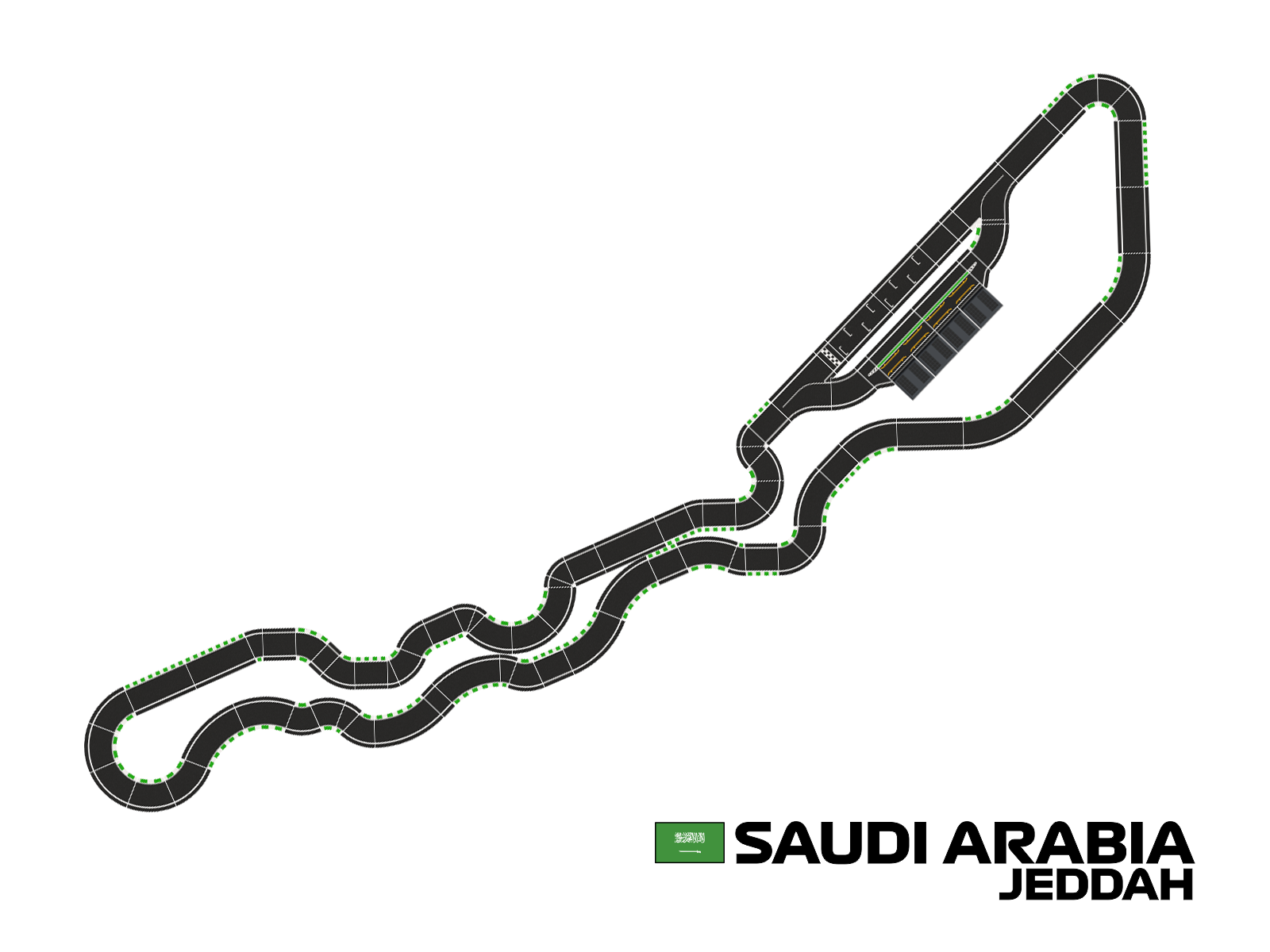 Racing Circuits - building kit - Saudi Arabia Jeddah Grand Prix by ...