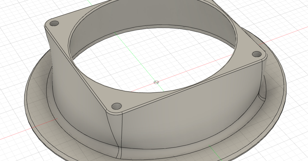 120mm fan flange for 150mm hole by furrfu | Download free STL model ...