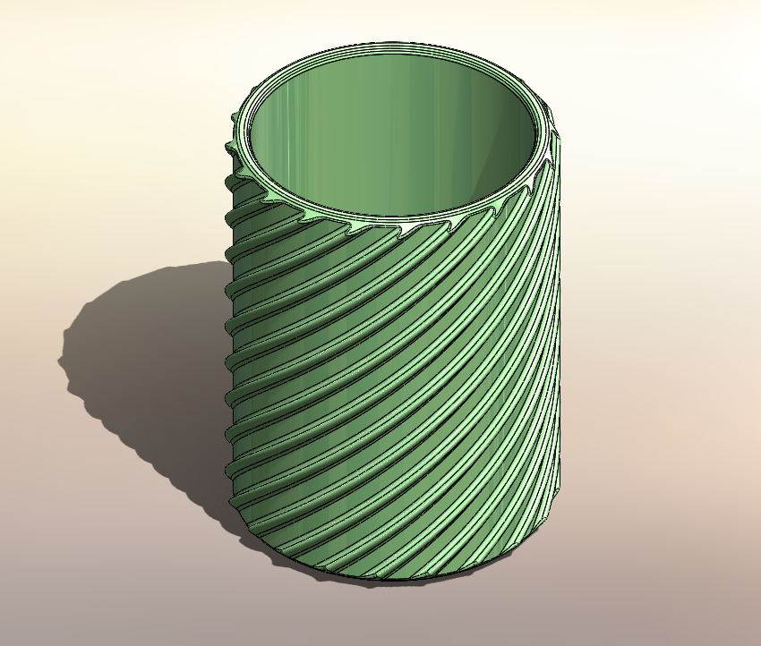 Parametric Spiral Cup (Includes SolidWorks File) by GrazWorks ...