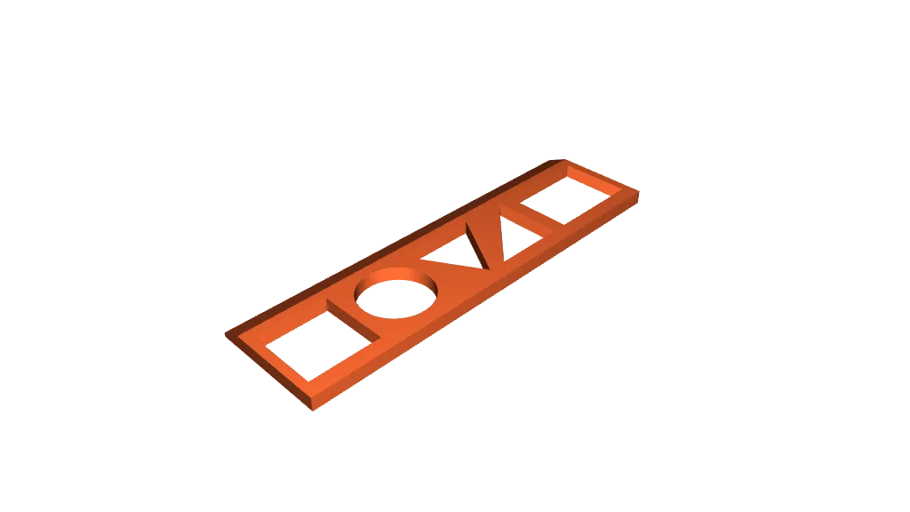 Ruler with simple geometric shapes 120mm by Paweł K | Download free STL ...