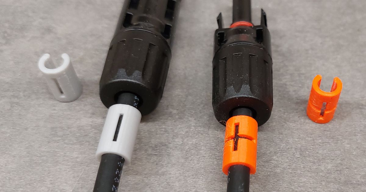 MC4 Solar Cable Label / Clip by Michel | Download free STL model ...