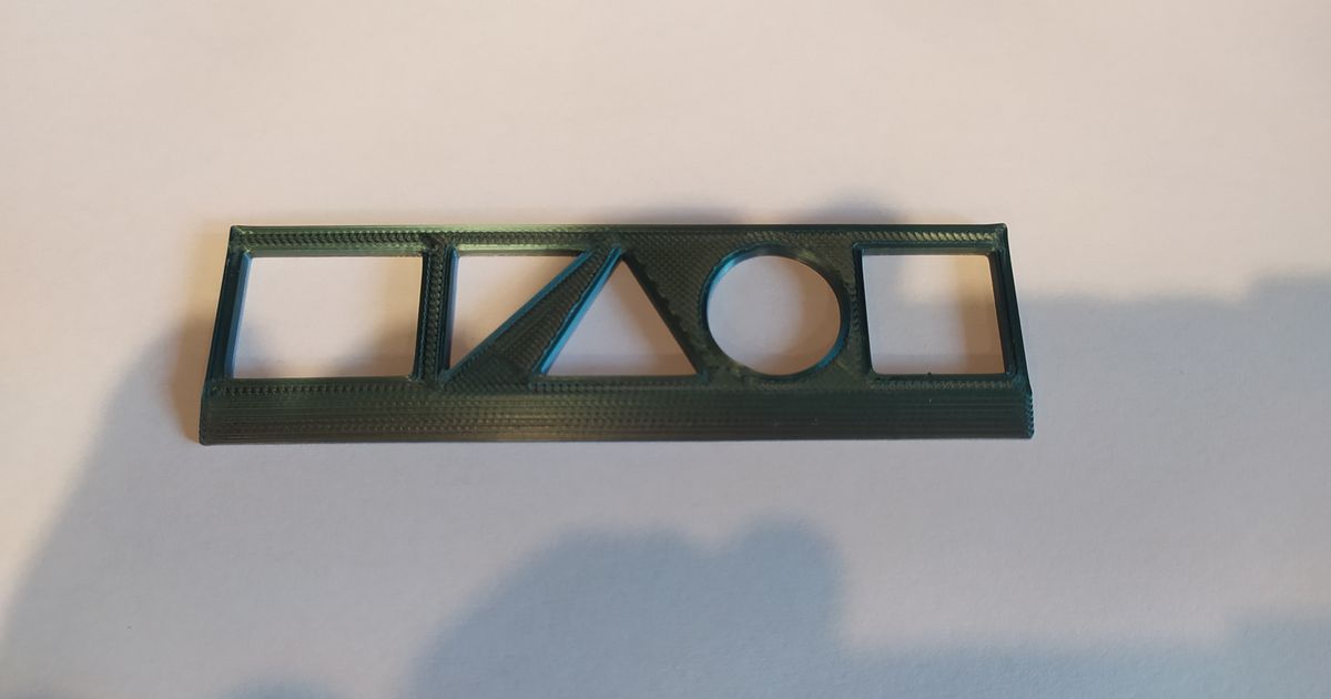 Ruler with simple geometric shapes 110mm by Paweł K | Download free STL ...