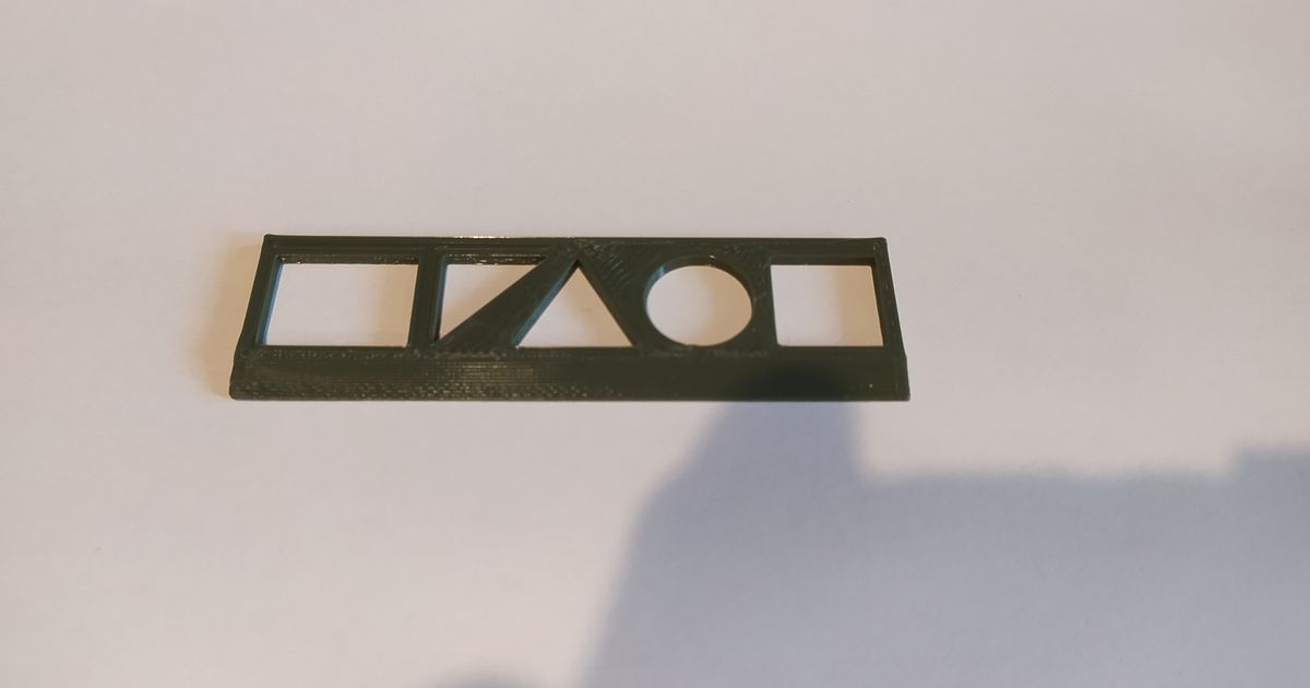 Ruler with geometric figures 100mm by Paweł K | Download free STL model ...