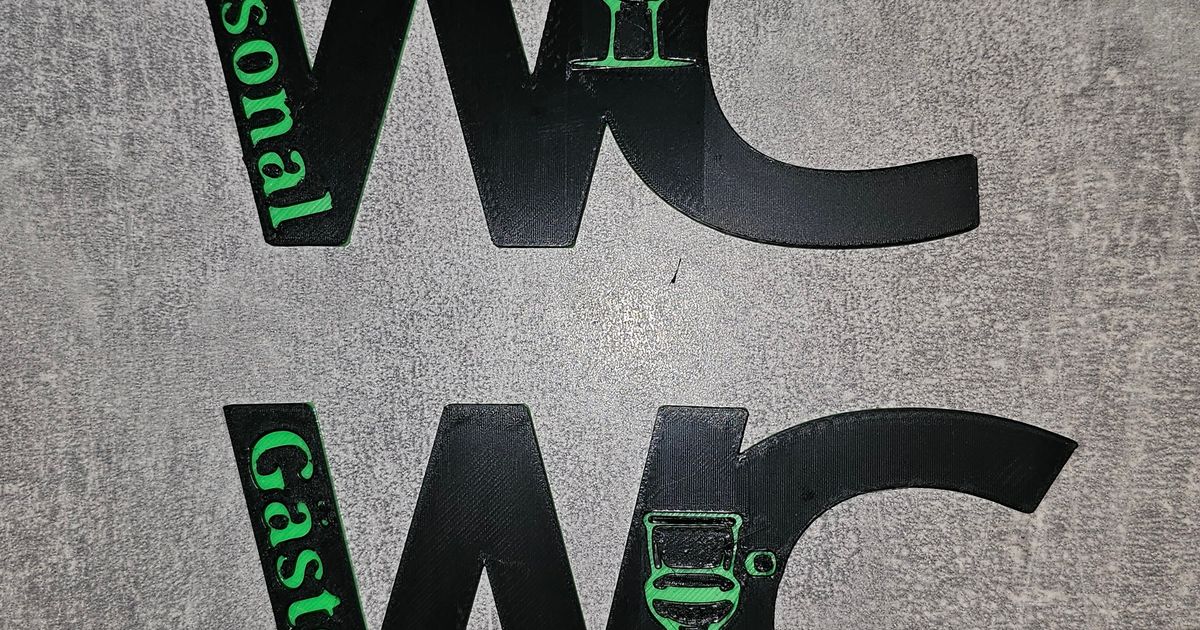 Wc Personal Gäste Zeichen by Chris Ne | Download free STL model ...