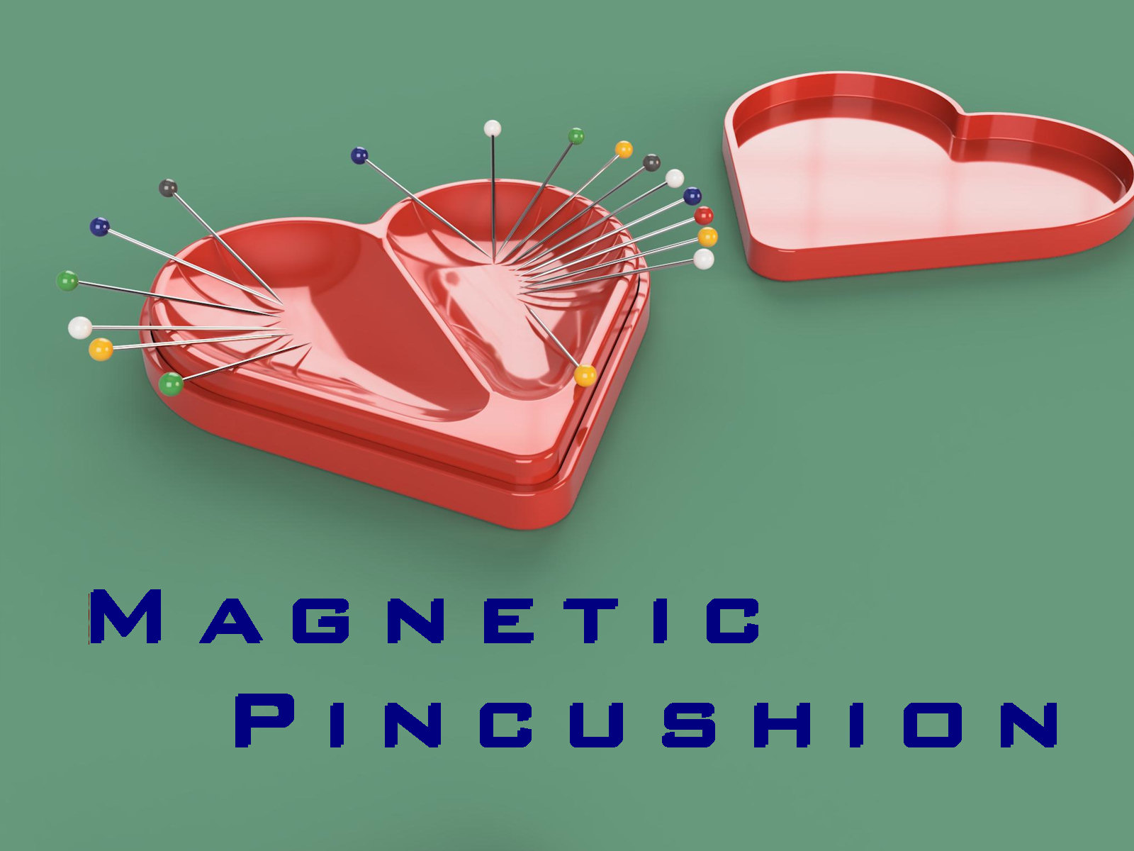 Magnetic Pincushion (Heart Shape) by Wim V | Download free STL model ...