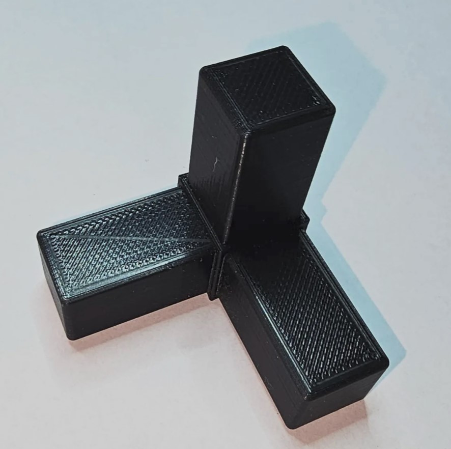 3 Clamp Square Pipe Connector 12mm by hannes | Download free STL model ...