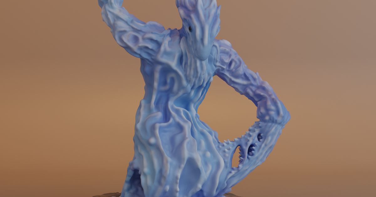 Water Elemental - D&D Miniature (Supportless/FDM Friendly) par Kelev ...