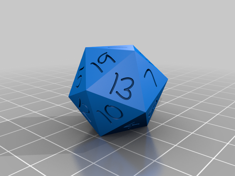 D20 - Fairly Numbered, Clearly Readable, Easy Print! by Nikorasu ...