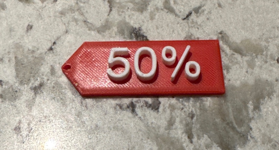 Discount Tag 50% by codemers | Download free STL model | Printables.com