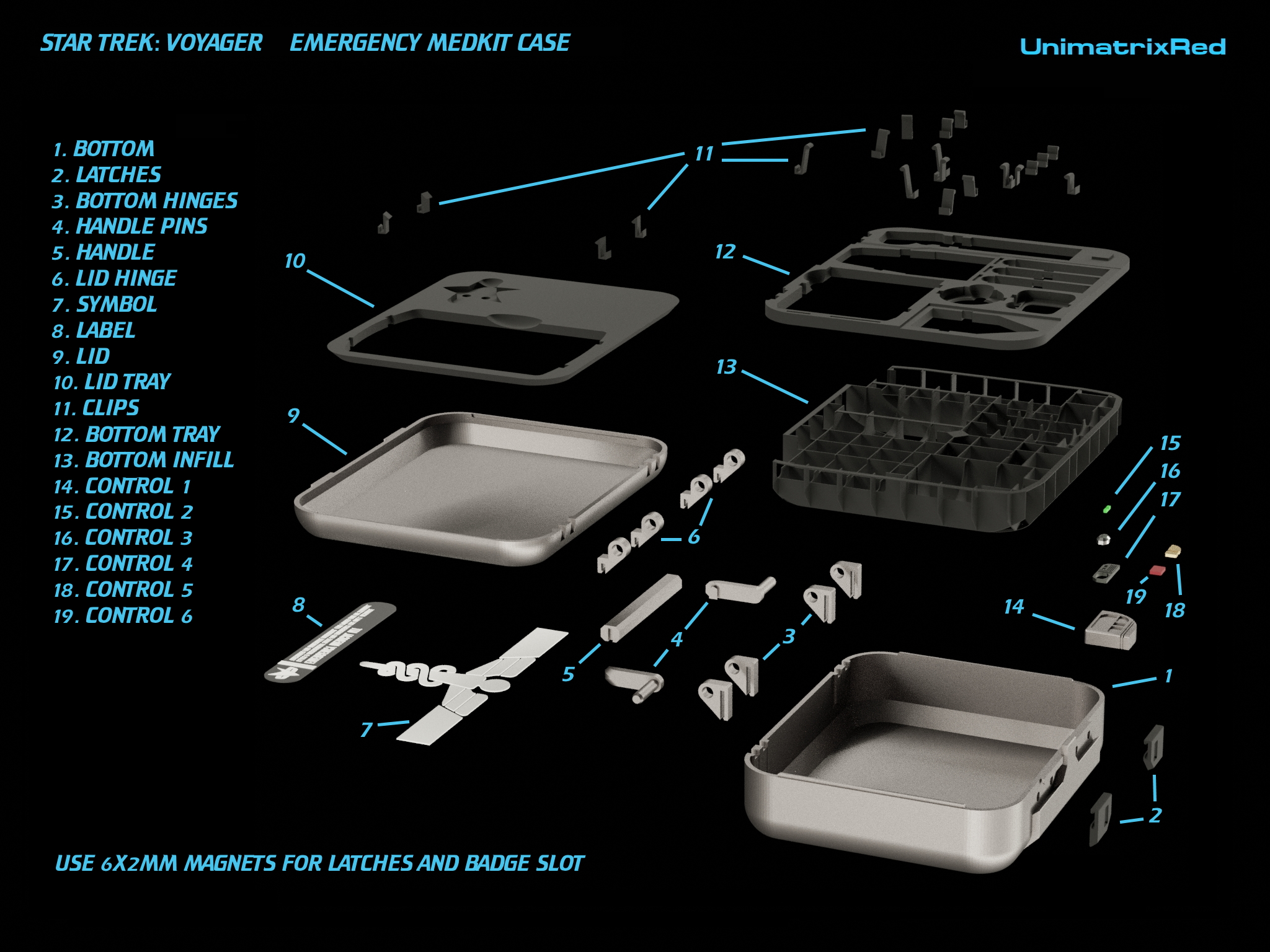 Star Trek Emergency Medkit by 𝗨𝗻𝗶𝗺𝗮𝘁𝗿𝗶𝘅𝗥𝗲𝗱🪐🌠 | Download free STL model ...