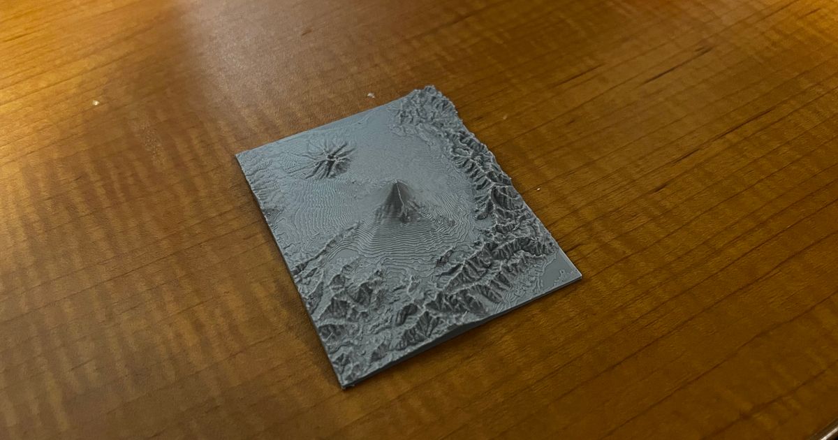 Print a Volcano - Mt Fuji Topographic Map par Jason | Téléchargez ...
