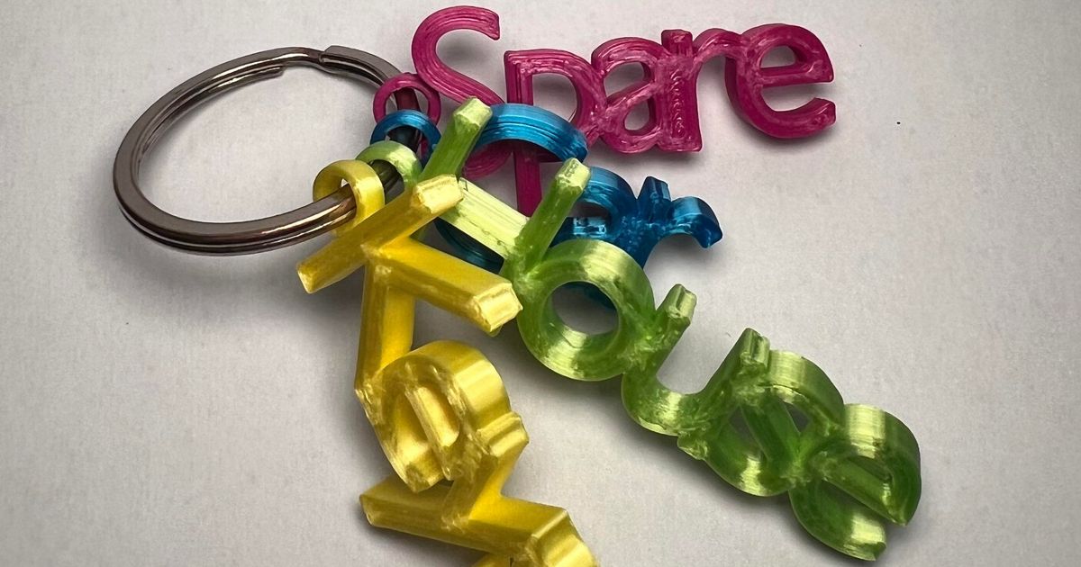 Word keyrings by Bigboomprints | Download free STL model | Printables.com