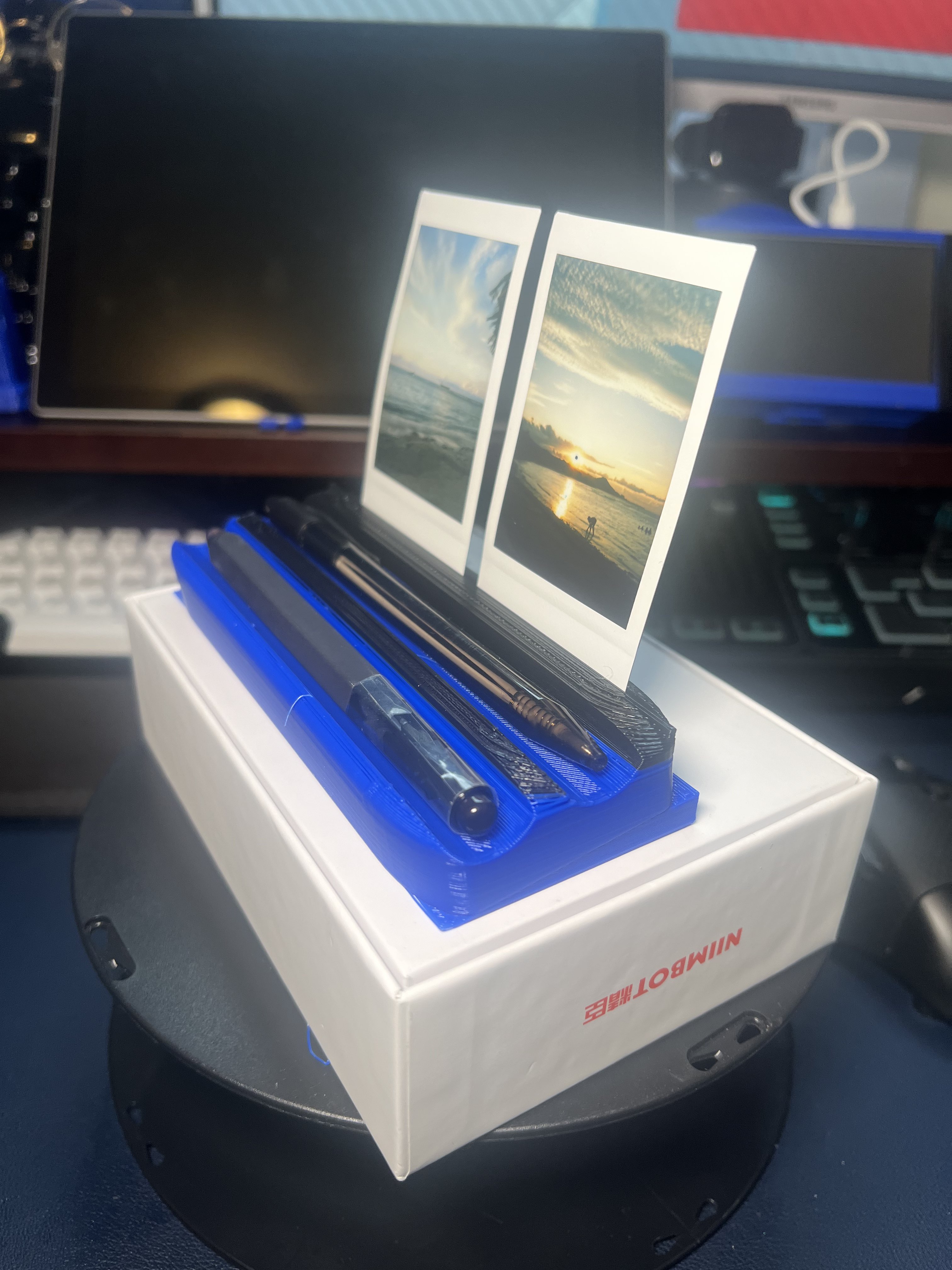 instant film display stand with dual pen holder for desk/office by ...