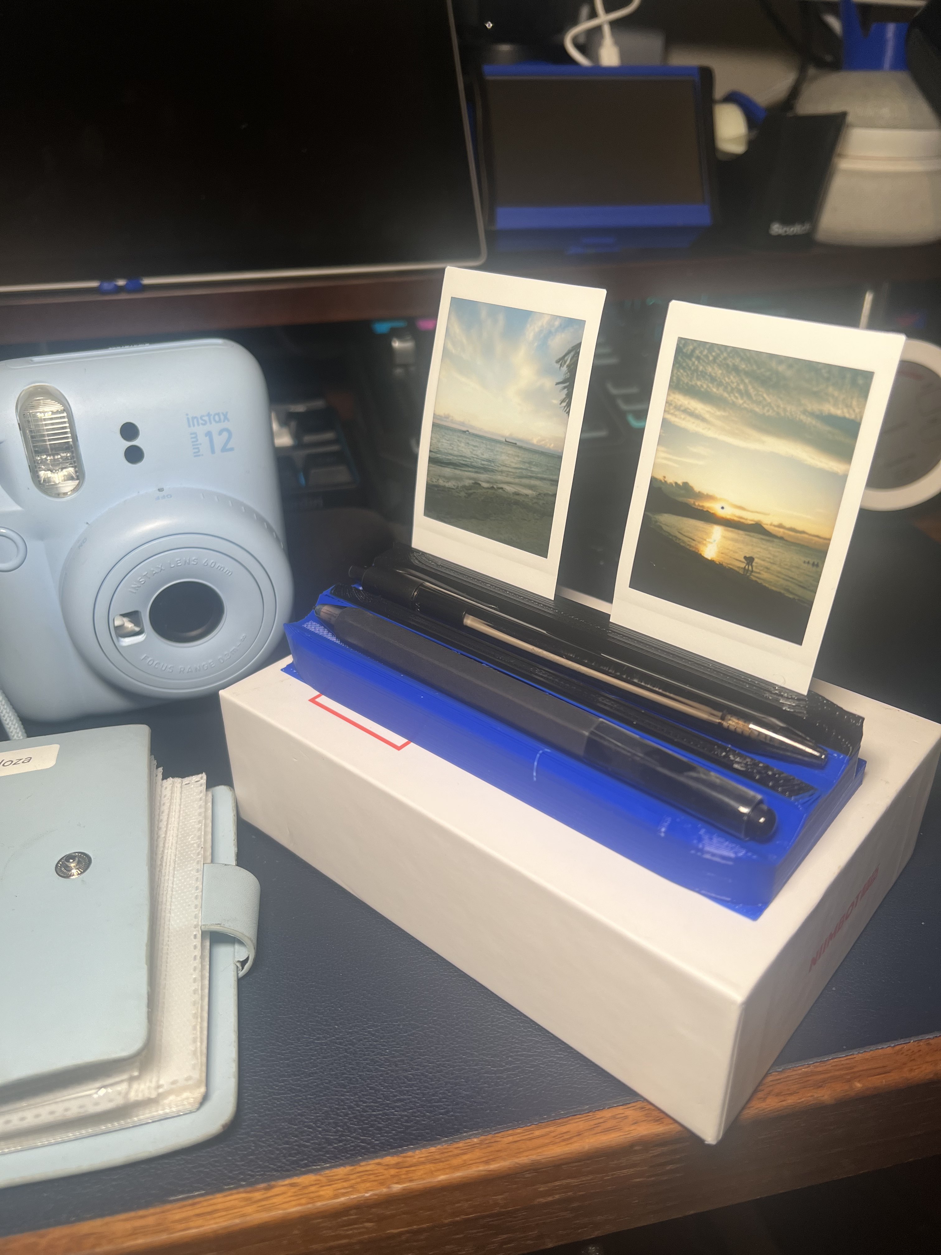 instant film display stand with dual pen holder for desk/office by ...