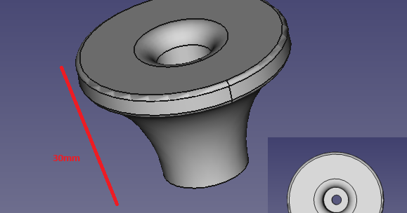 screw mount simple chest handle /door handle by Krystian Gałązka ...