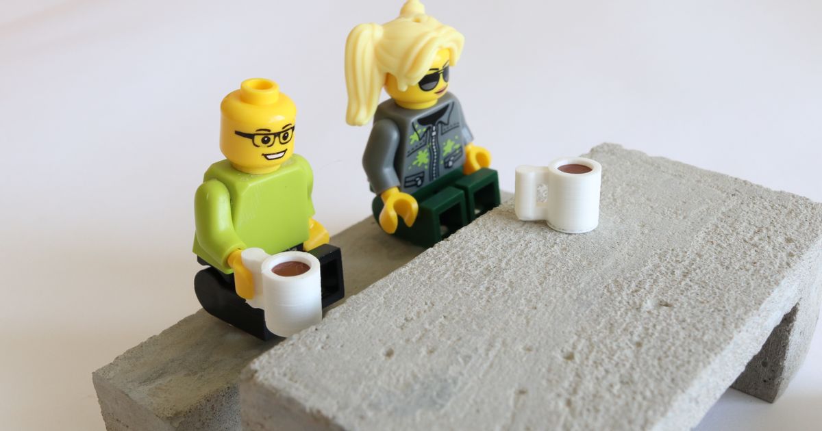 Lego compatible coffee mug and coffee by The Sketchy Maker | Download ...