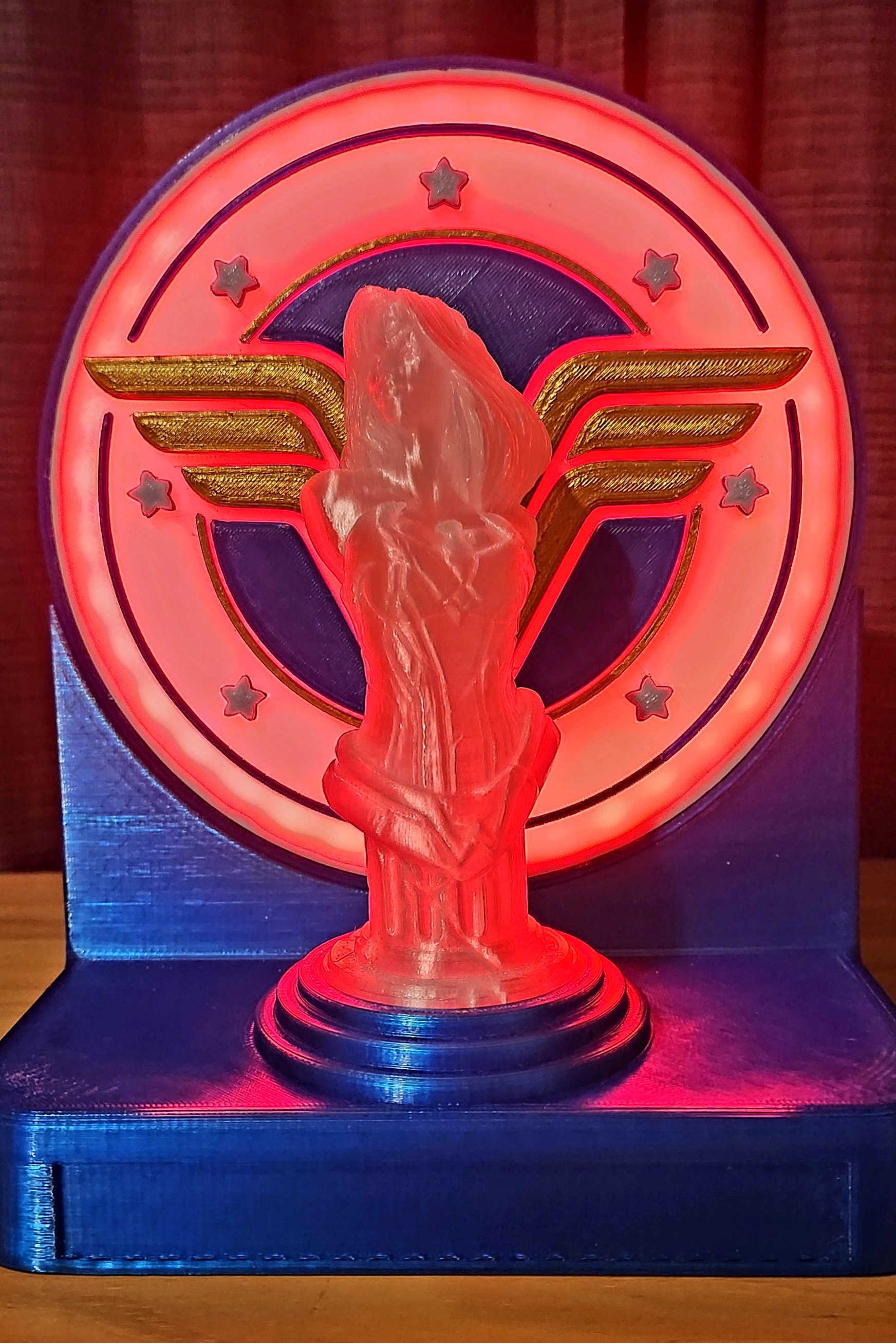 Wonder Woman Bust Light Display by BeautifulLEDs | Download free STL ...