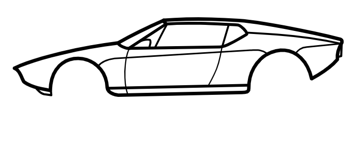 De Tommaso Pantera (1970) by CarDesignLab | Printables Store