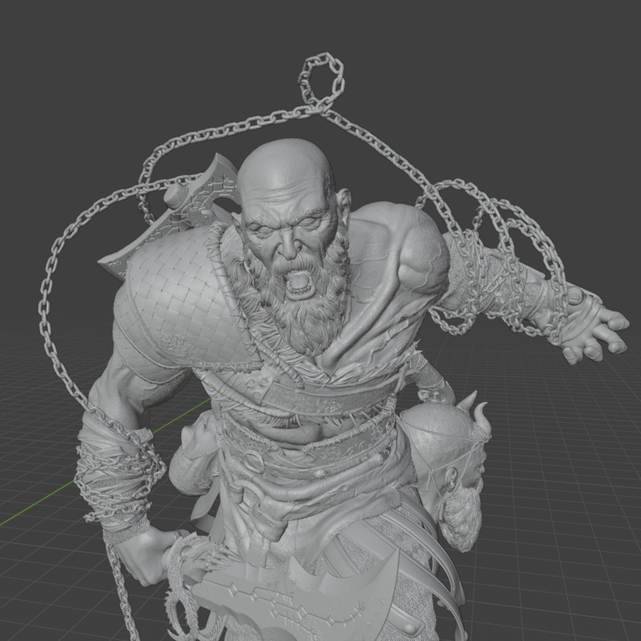 Kratos Statue God of War by Ibišević | Download free STL model ...