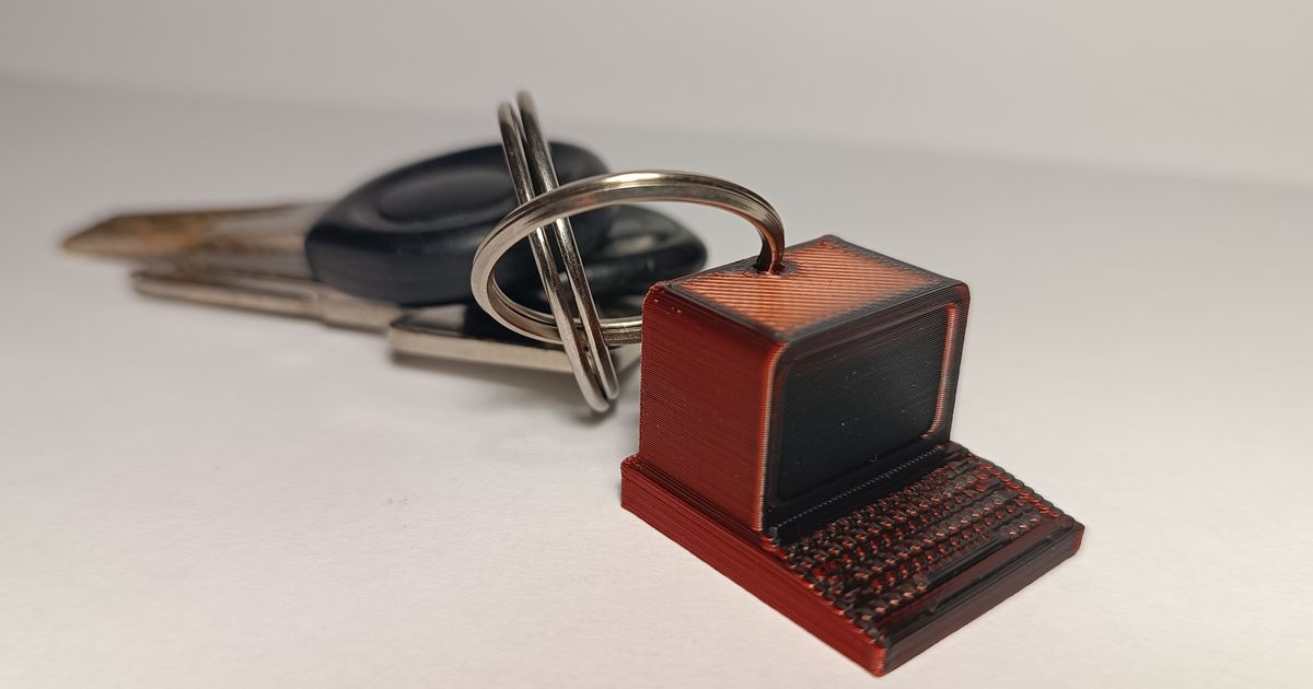 computer shaped keychain by 3DPrintGuru | Download free STL model ...