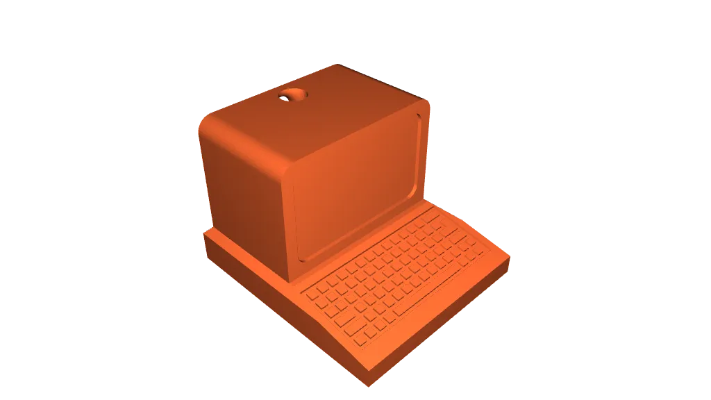 computer shaped keychain by 3DPrintGuru | Download free STL model ...