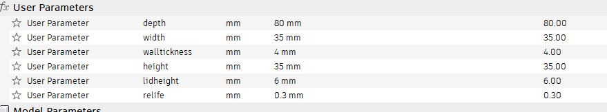 Universal Box with CAD file parameter adjust what size you want . by PK ...