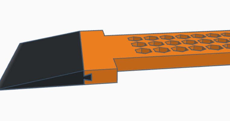 printbed scraper with removable blades by printer nerd | Download free ...