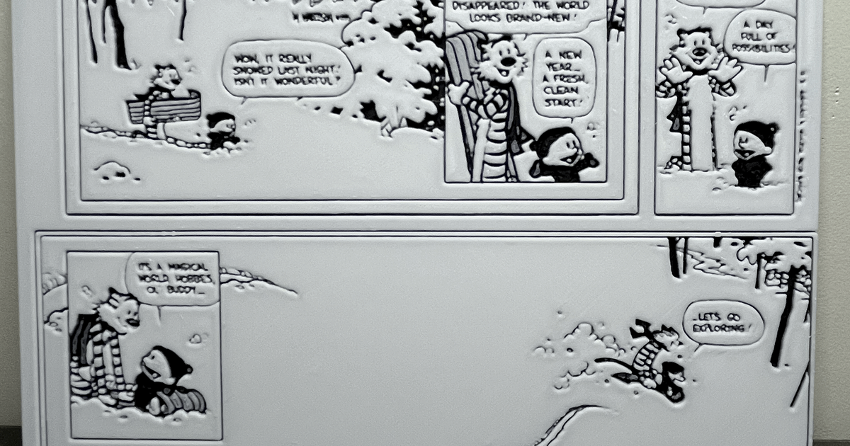 Hueforge - Calvin and Hobbes Last Comic by Caleb Blair | Download free ...