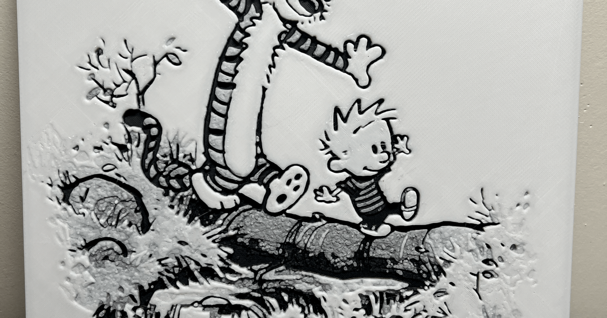 Hueforge - Calvin and Hobbes by Caleb Blair | Download free STL model ...