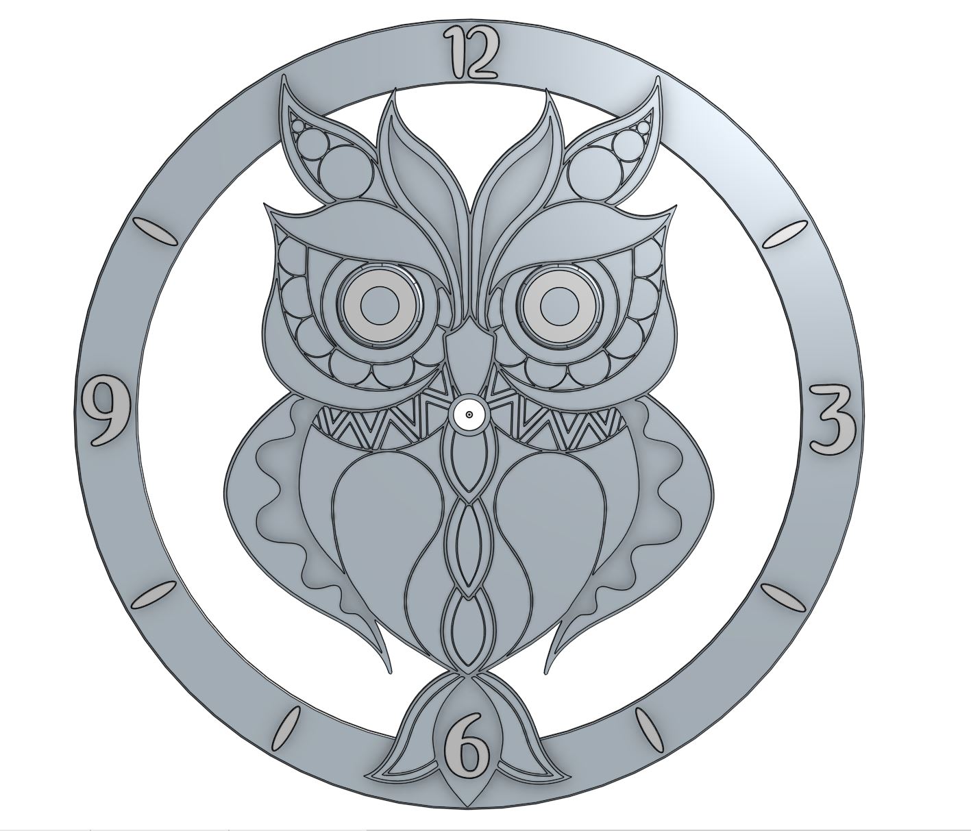 Clock with the owl by McHuna | Download free STL model | Printables.com