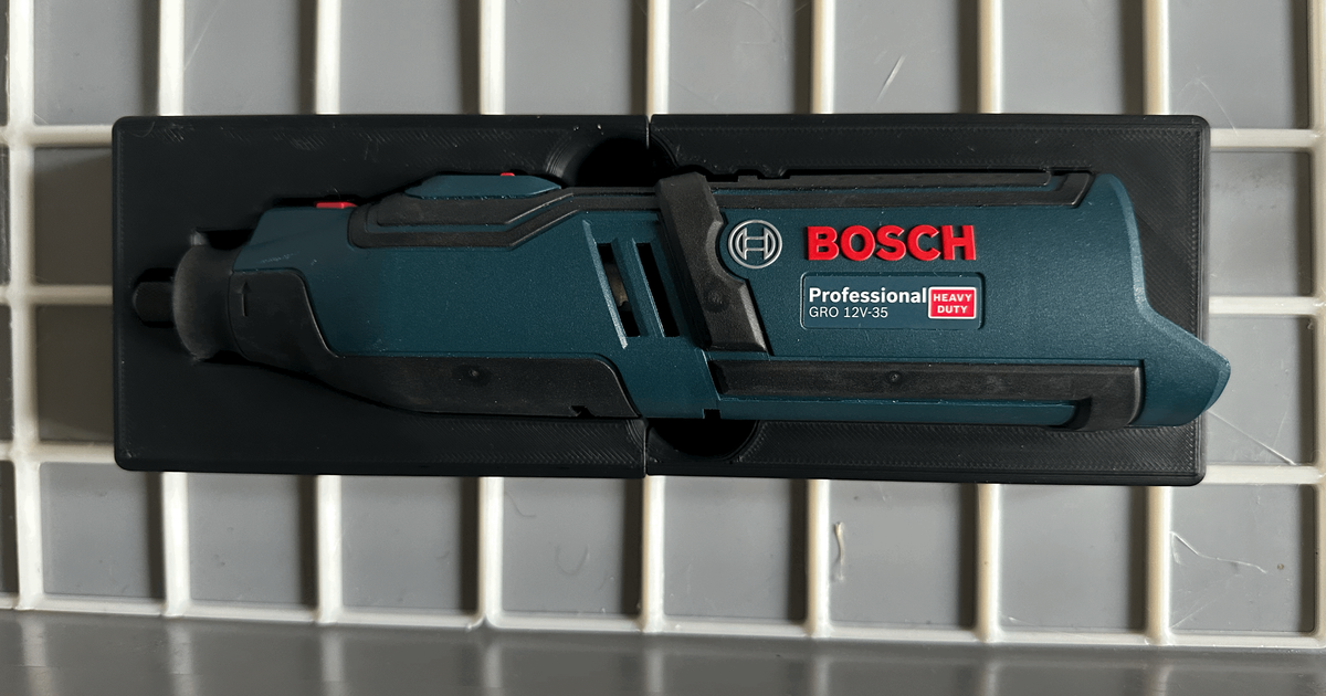 Gridfinity Bosch GRO 12V-35 rotation tool module by Simon Niessalla ...