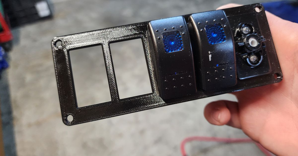 Parametric Rocker Switch Panel by OverMaintained | Download free STL ...