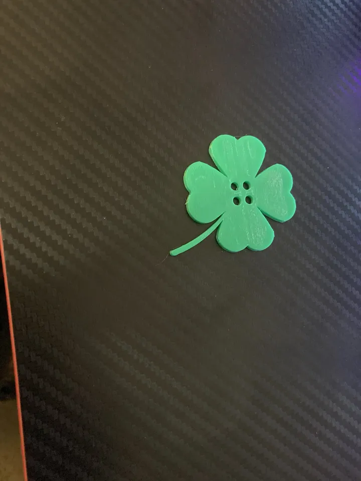 Four leaf clover button by builder26 | Download free STL model ...